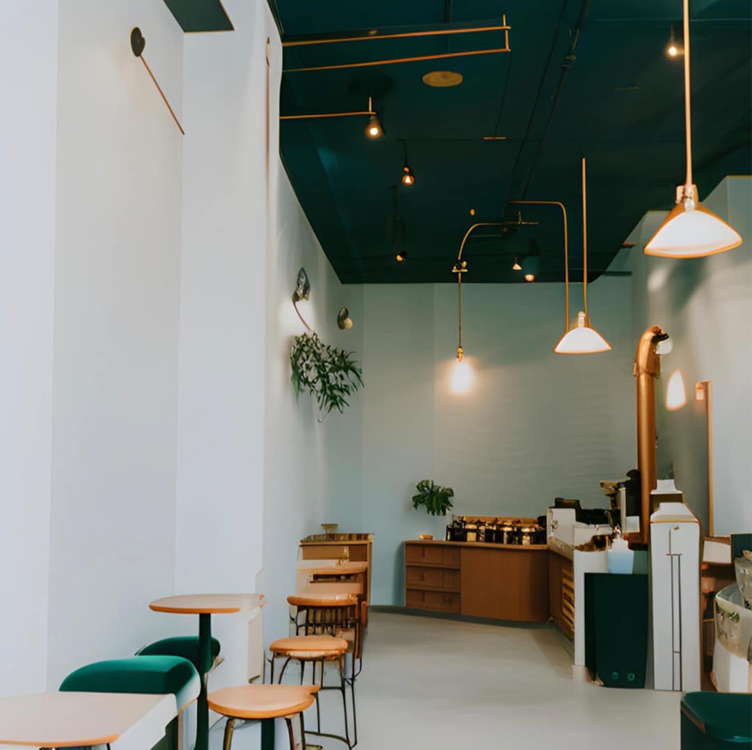 Modern Coffee Shop Backdrop/backround - Etsy