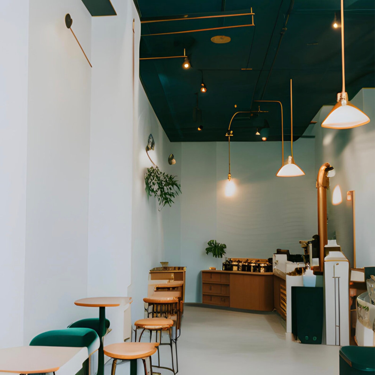 Modern Coffee Shop Backdrop/backround - Etsy
