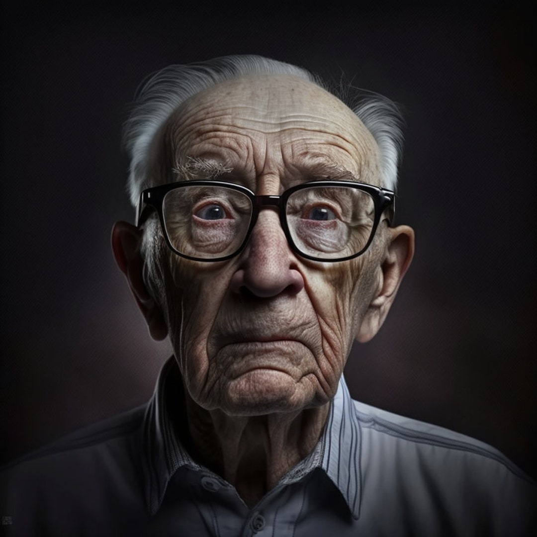 Old Man Headshot Digital Download PNG - Etsy