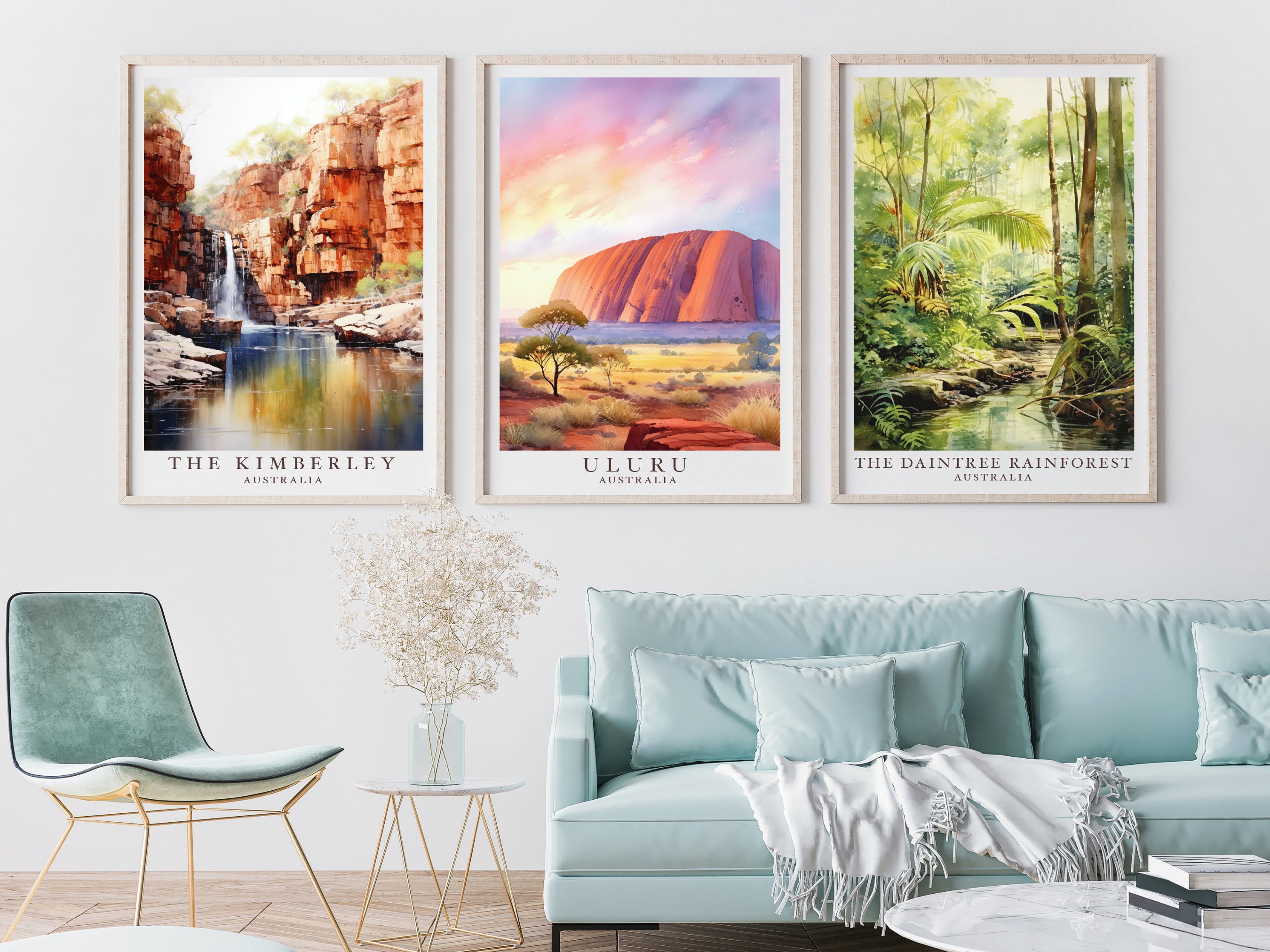 Australia Art, Set of 10 Digital Prints, Nature Illustration, Home ...