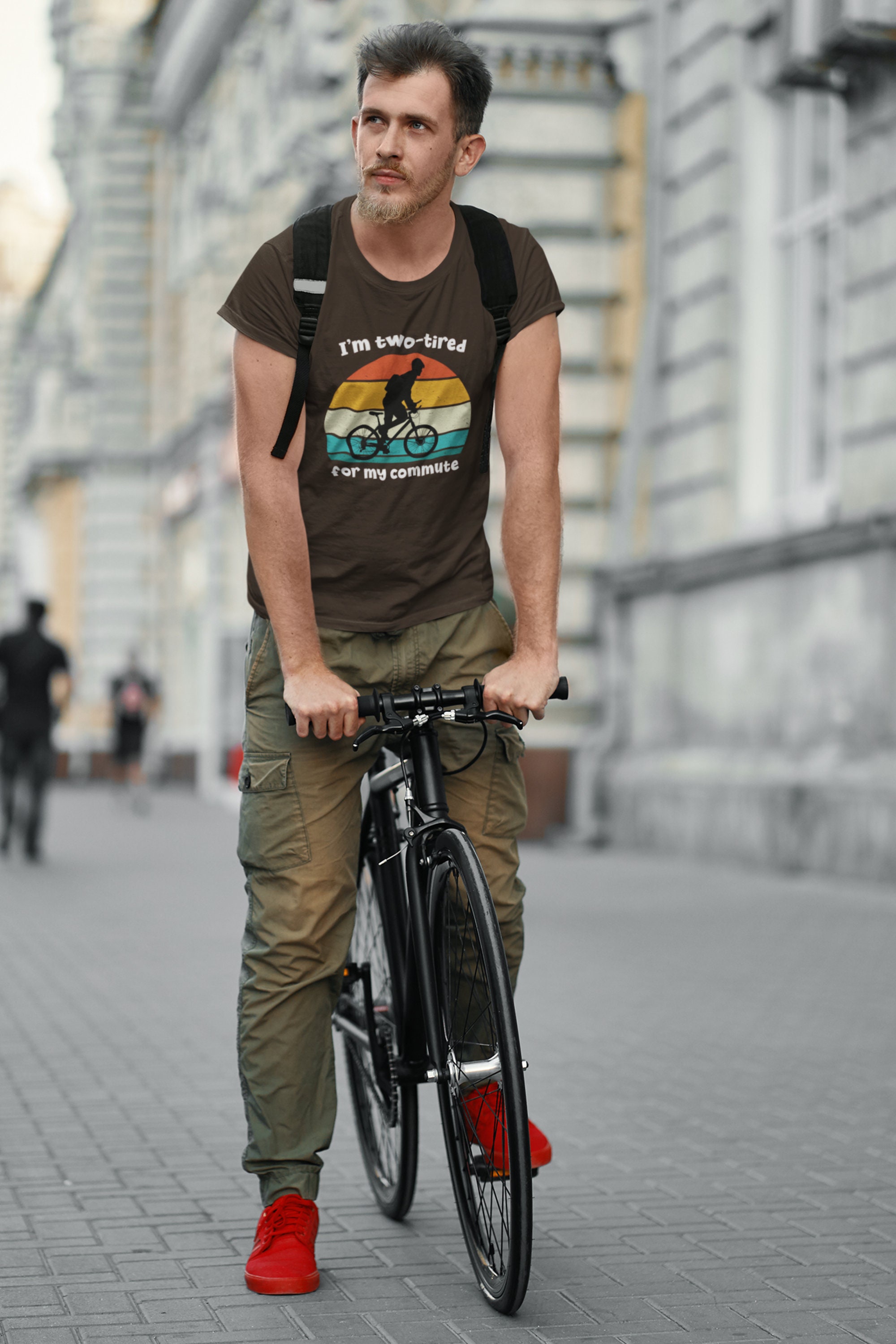 I'm Two-tired for My Commute - Funny Bike Commuter Shirt for Pun Lovers ...