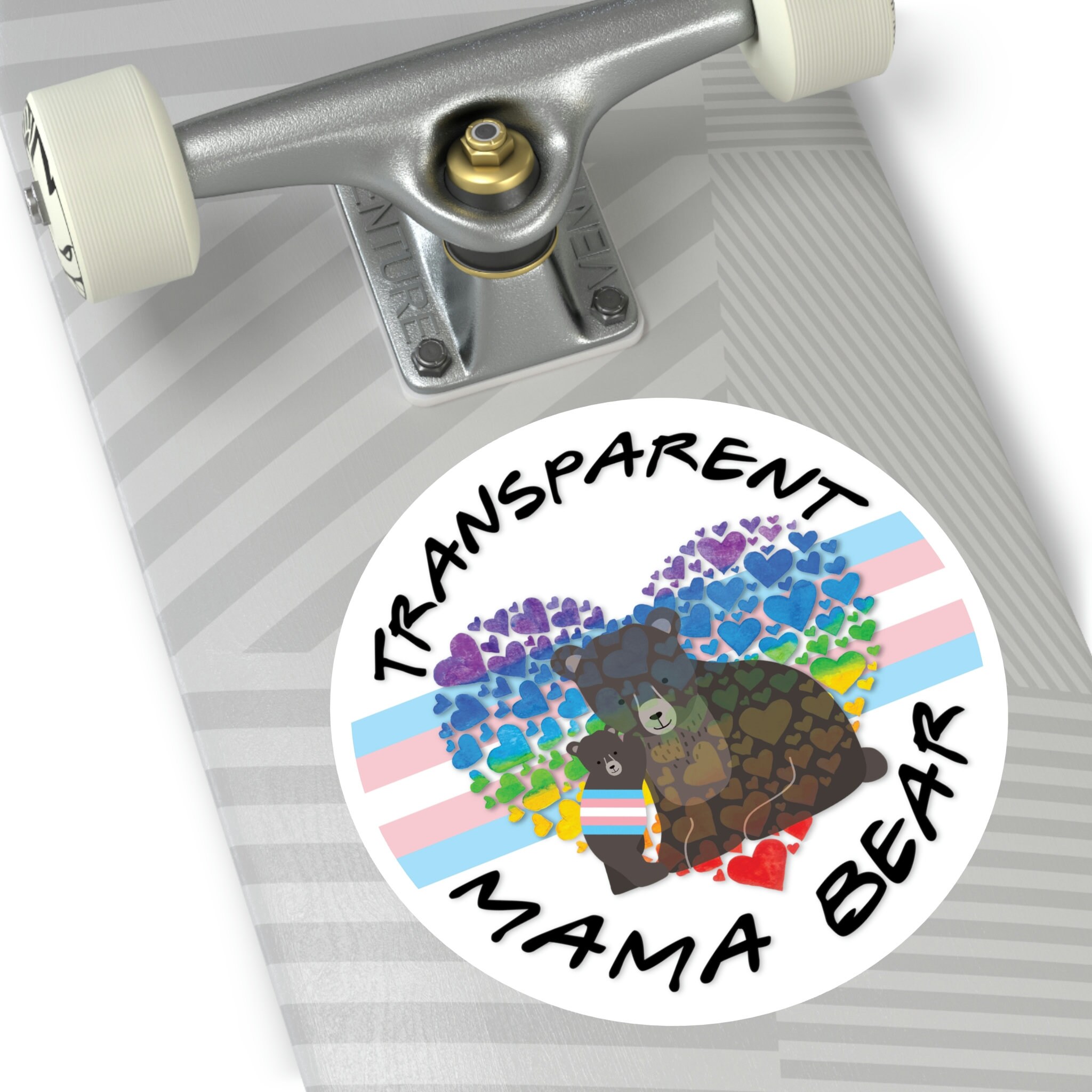 Transparent Mama Bear Stickers & Papa Bear Stickers Parent Pride Let ...