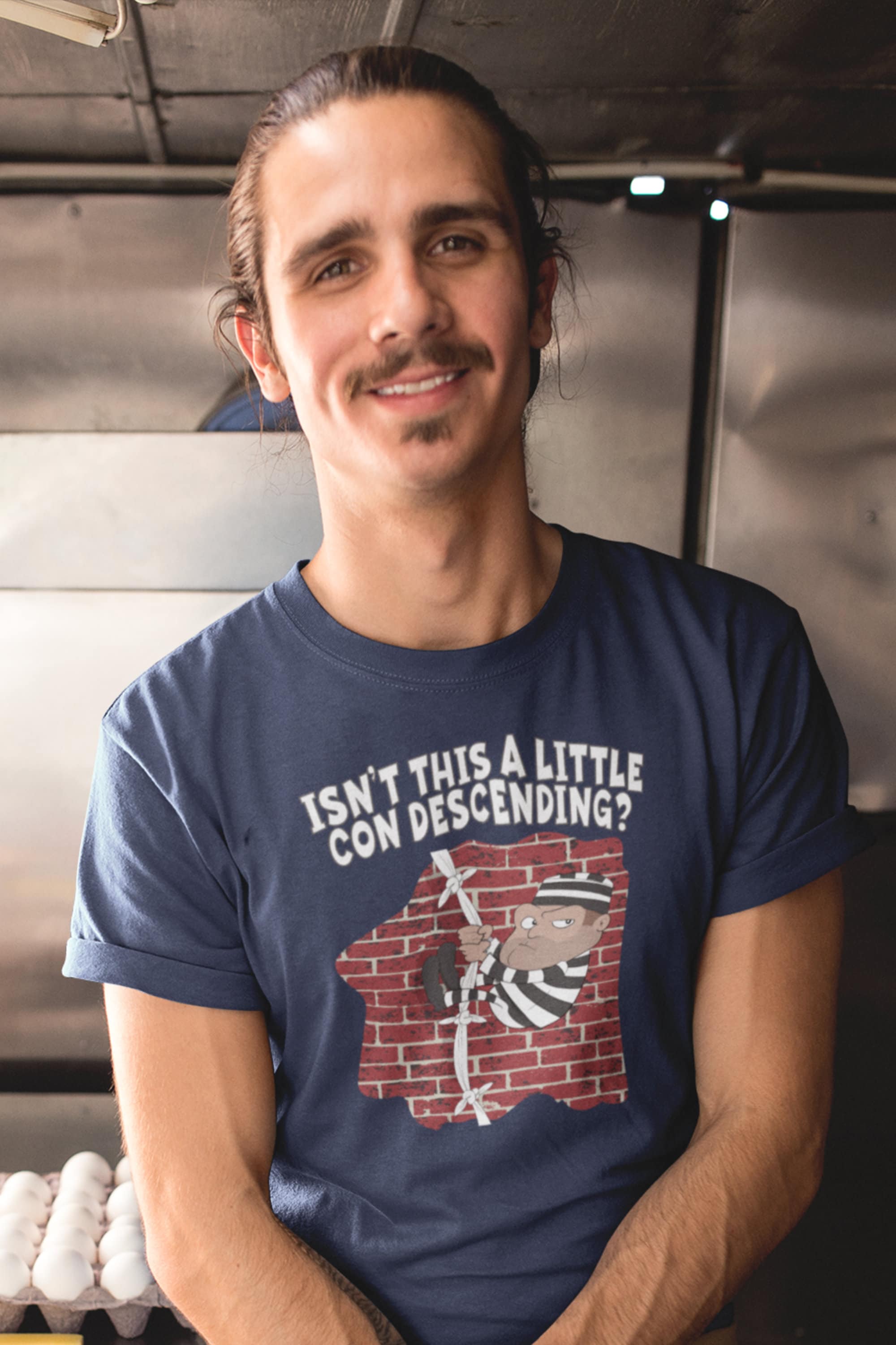 A Little Con Descending Shirt - Dad Joke / Punny, Funny Cartoon Joke ...