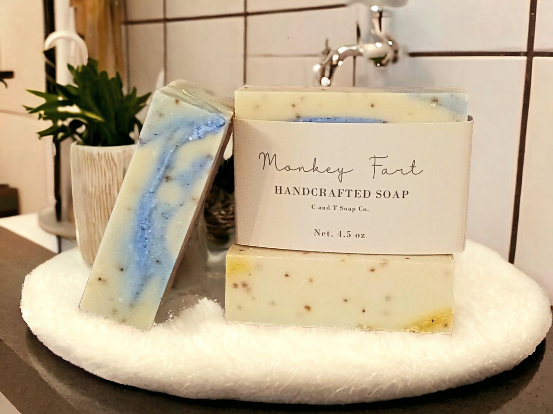 Monkey Fart Bar Hand Soap, Whimsical Scented Handmade Soap, Fun Bath ...