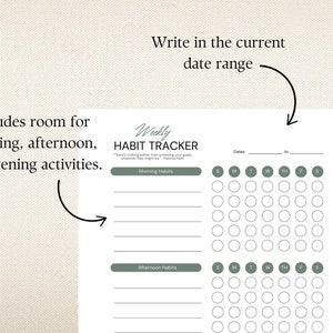 Weekly Habit Tracker Printable PDF, Routine Tracker, Weekly Habit ...