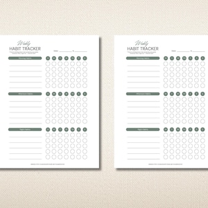 Weekly Habit Tracker Printable PDF, Routine Tracker, Weekly Habit ...