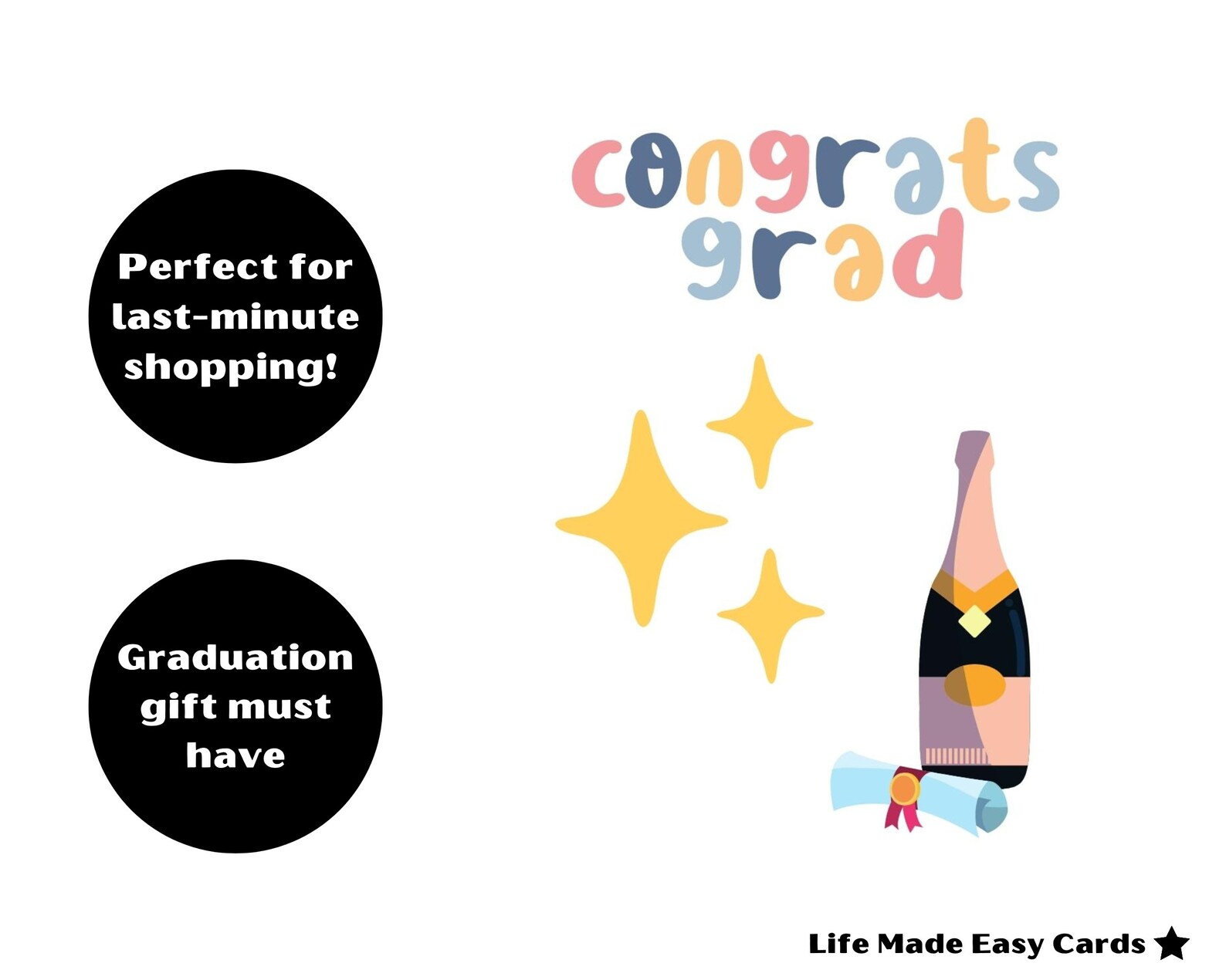 Printable Graduation Card, Congrats Grad, Congratulations Graduate ...