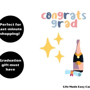 Printable Graduation Card, Congrats Grad, Congratulations Graduate ...