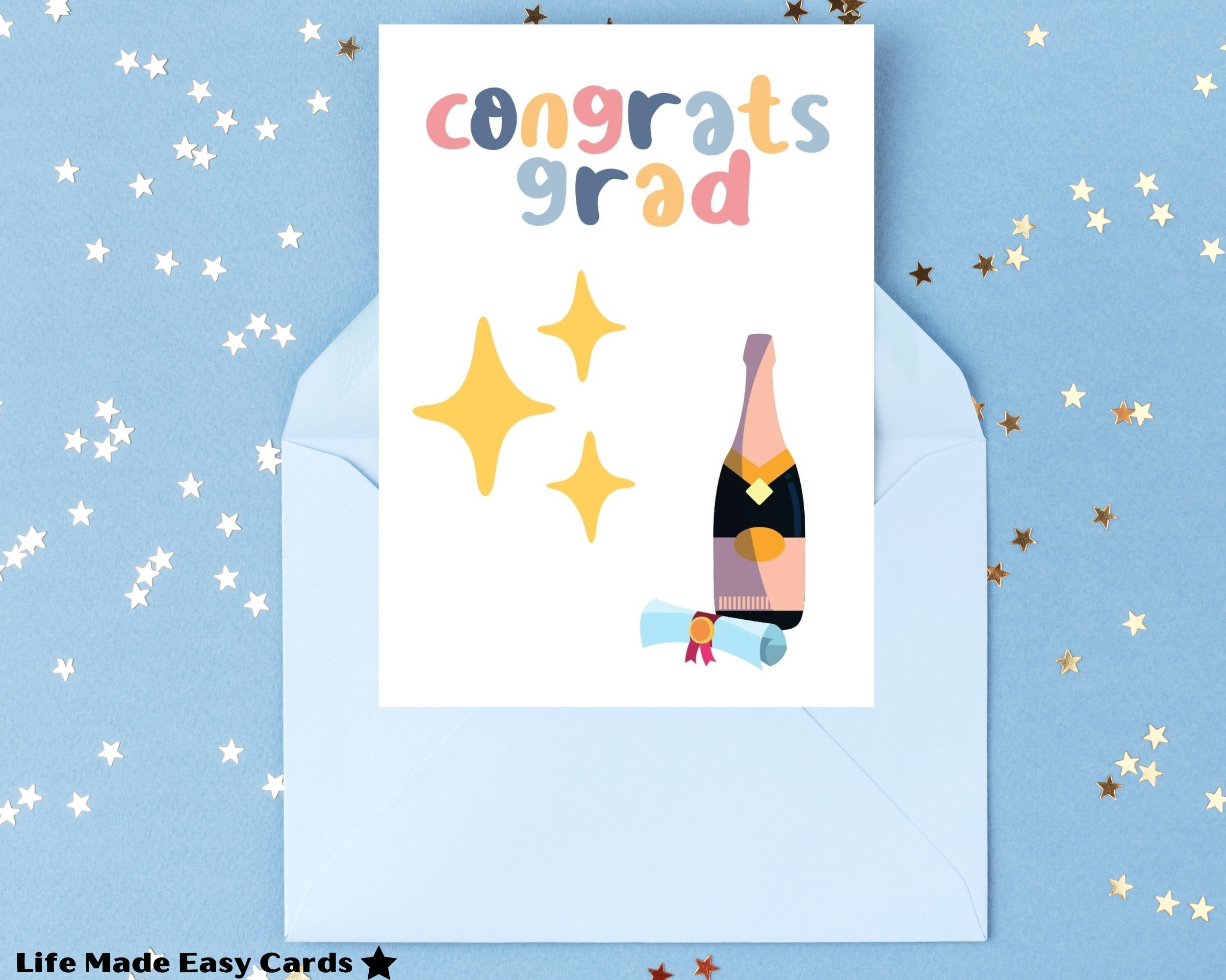 Printable Graduation Card, Congrats Grad, Congratulations Graduate ...