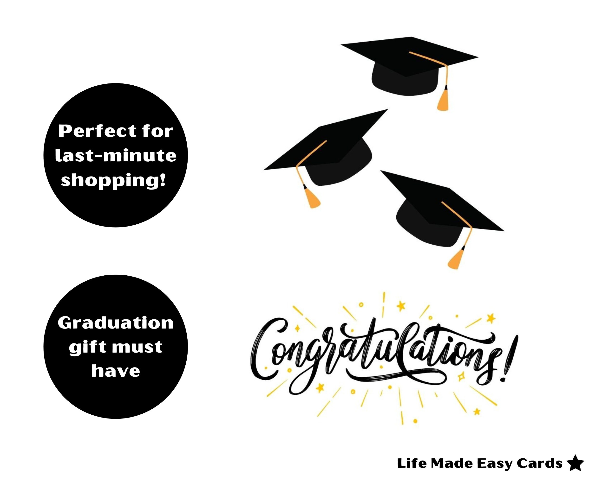 Printable Graduation Card, Congratulations Card, Congrats Grad Card ...