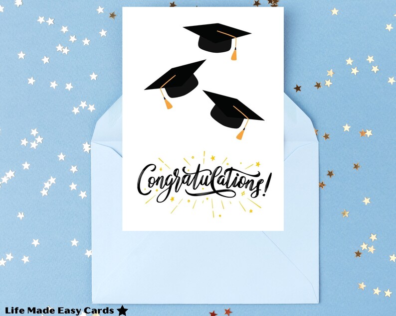 Printable Graduation Card, Congratulations Card, Congrats Grad Card ...