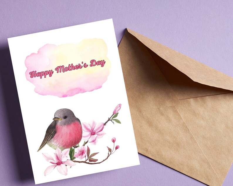 Happy Mothers Day Printable Card, Digital Mothers Day Card, Instant ...