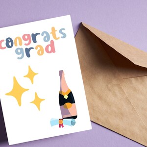Printable Graduation Card, Congrats Grad, Congratulations Graduate ...