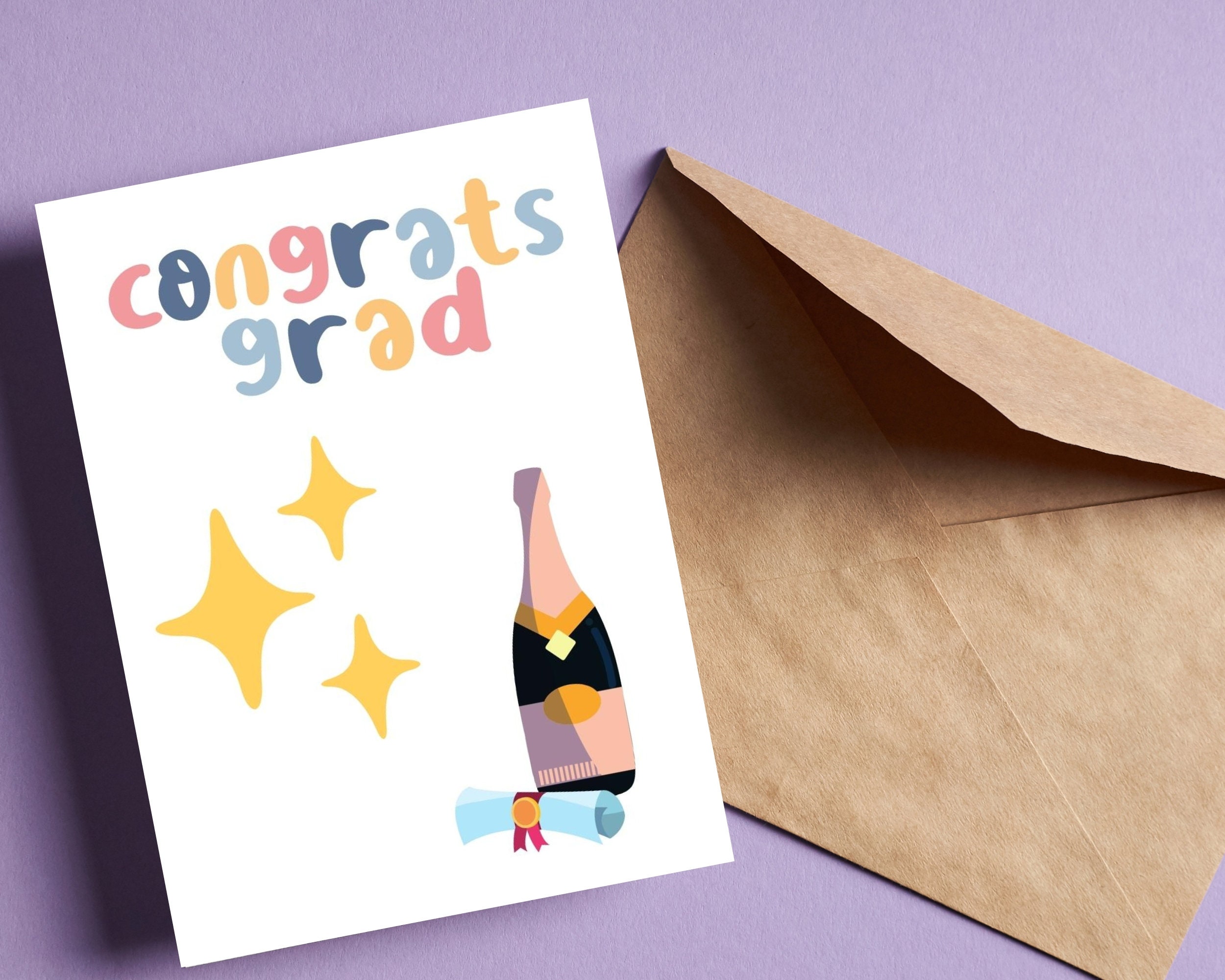 Printable Graduation Card, Congrats Grad, Congratulations Graduate ...