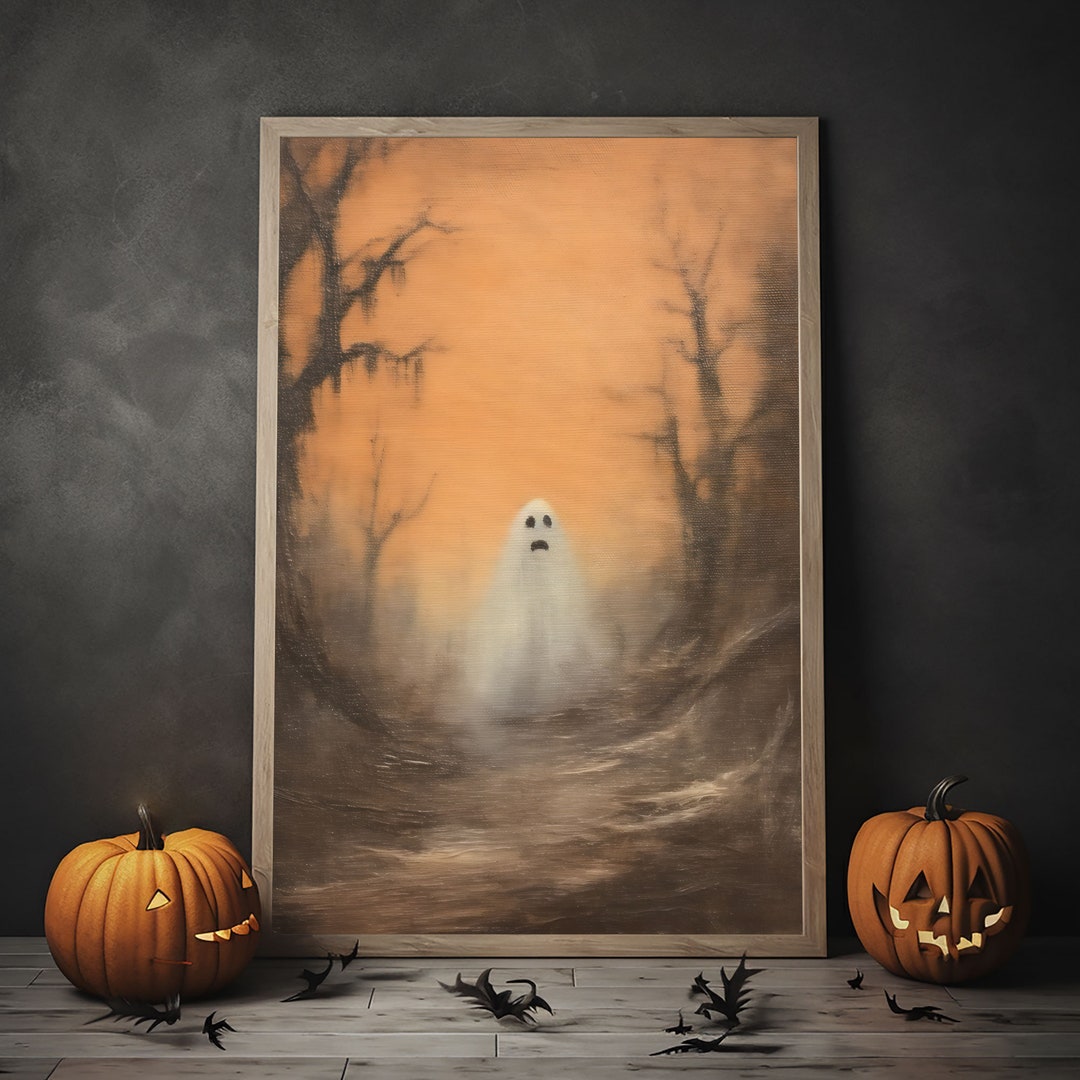Ghost in the Fall Forest Print Poster Ghosts Art Print - Etsy