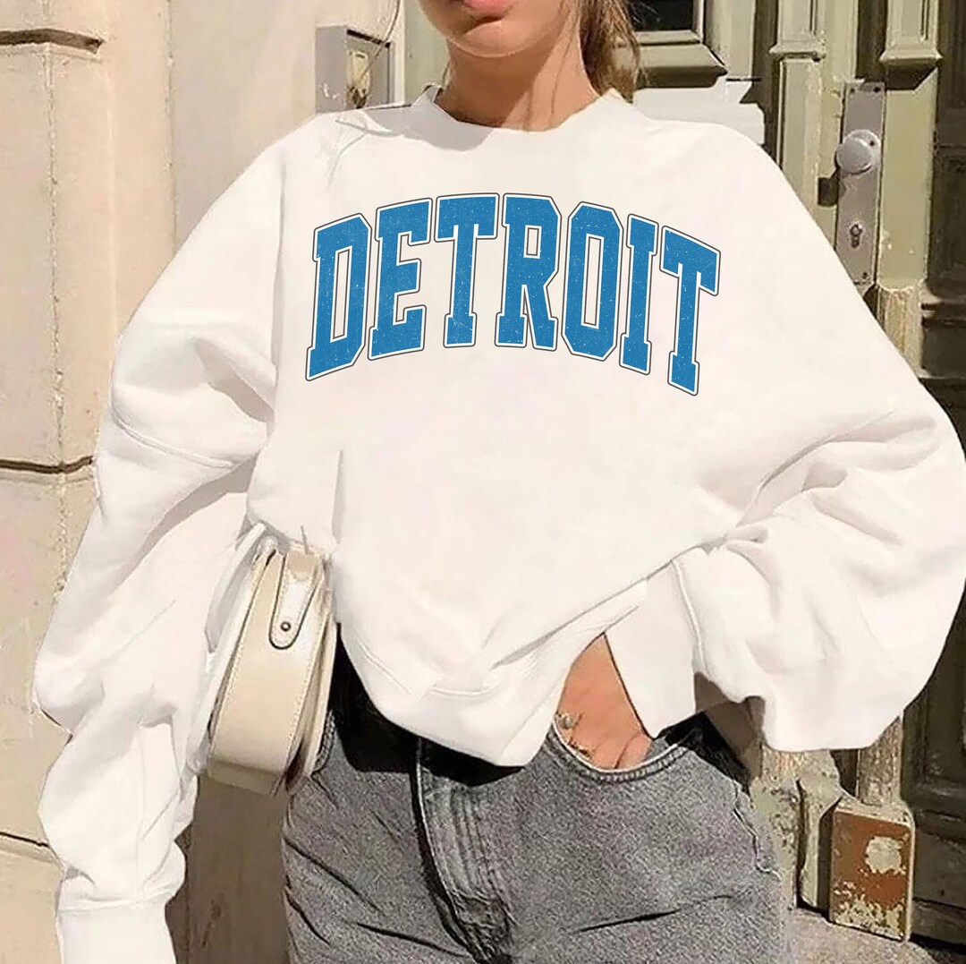 Vintage Style Detroit Football Sweatshirt, Detroit Football Sweatshirt ...