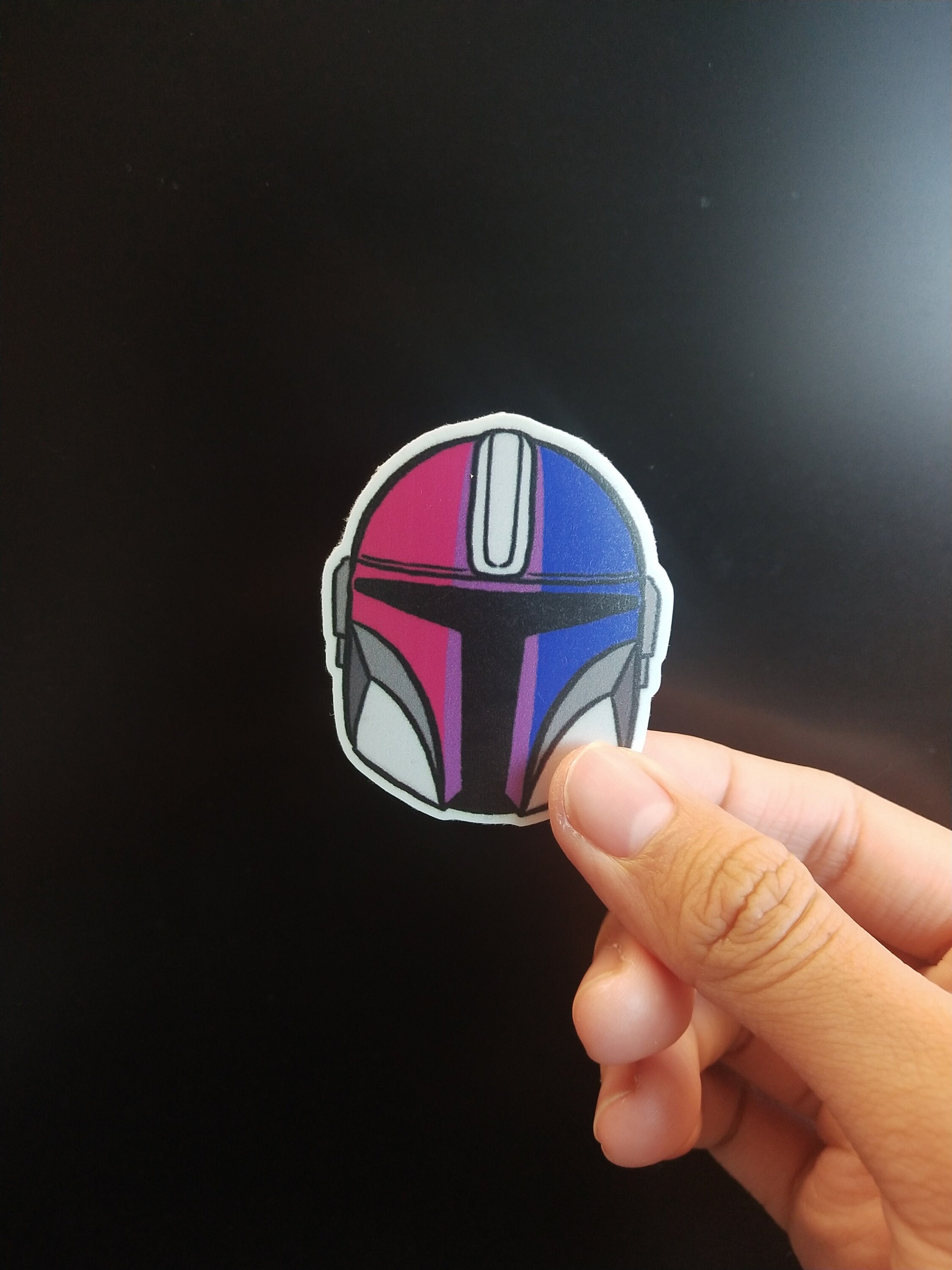 Pride Mandalorian Helmet Sticker - Etsy
