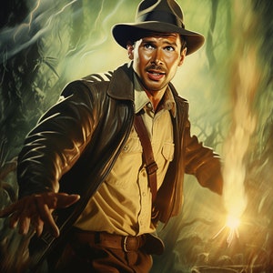 Custom Indiana Jones Style Portrait, Digital Made From Photo, Gift - Etsy
