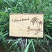 Wood Burn Art, Life's a Beach Scene, Pyrography Art - Etsy