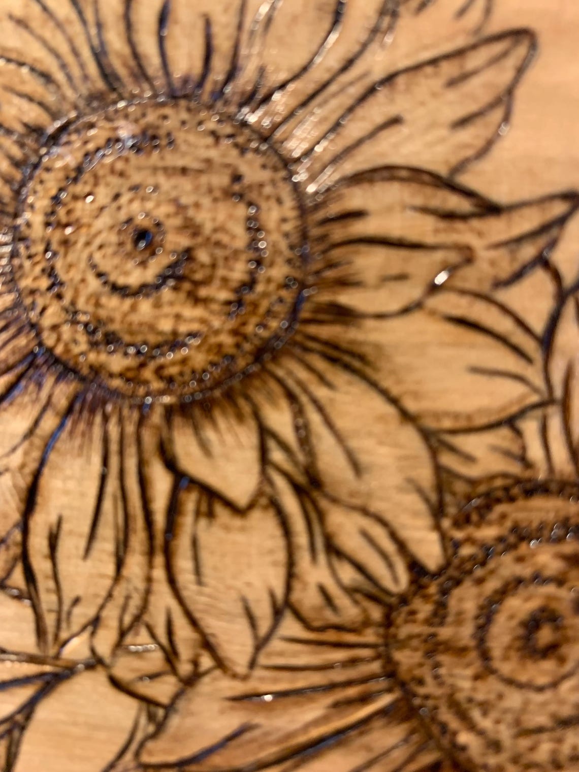 Hand-crafted Pyrography Ambrosia Maple Floral Wooden Welcome Sign - Etsy