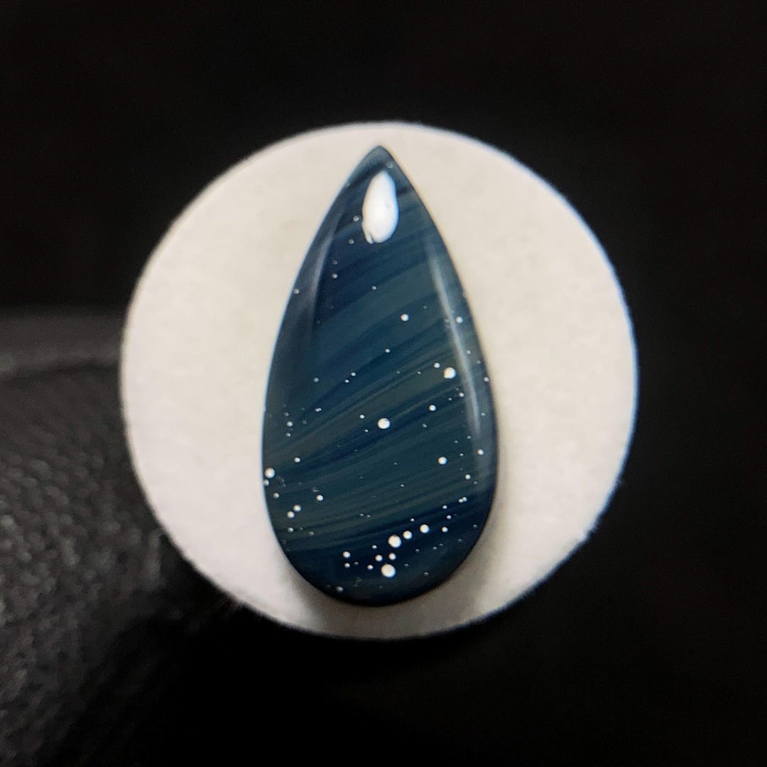 Blue Slag AKA Leland Blue Mountain Stone, Pear Cabochon, 21x11x5 MM, 9 ...