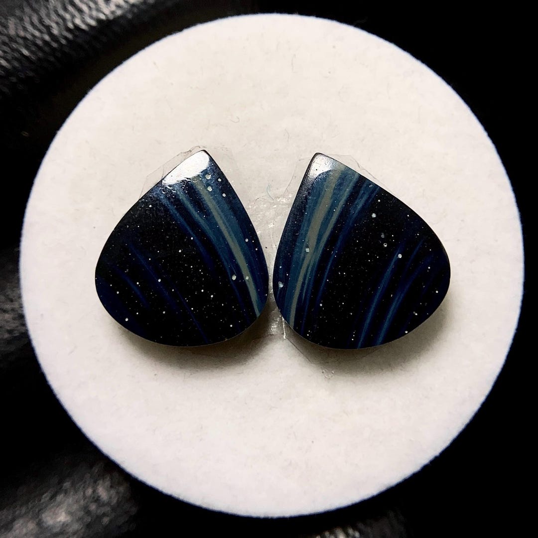 Blue Slag AKA Leland Blue Mountain Stone Pair, Pear Cabochon, 17x14x4 ...