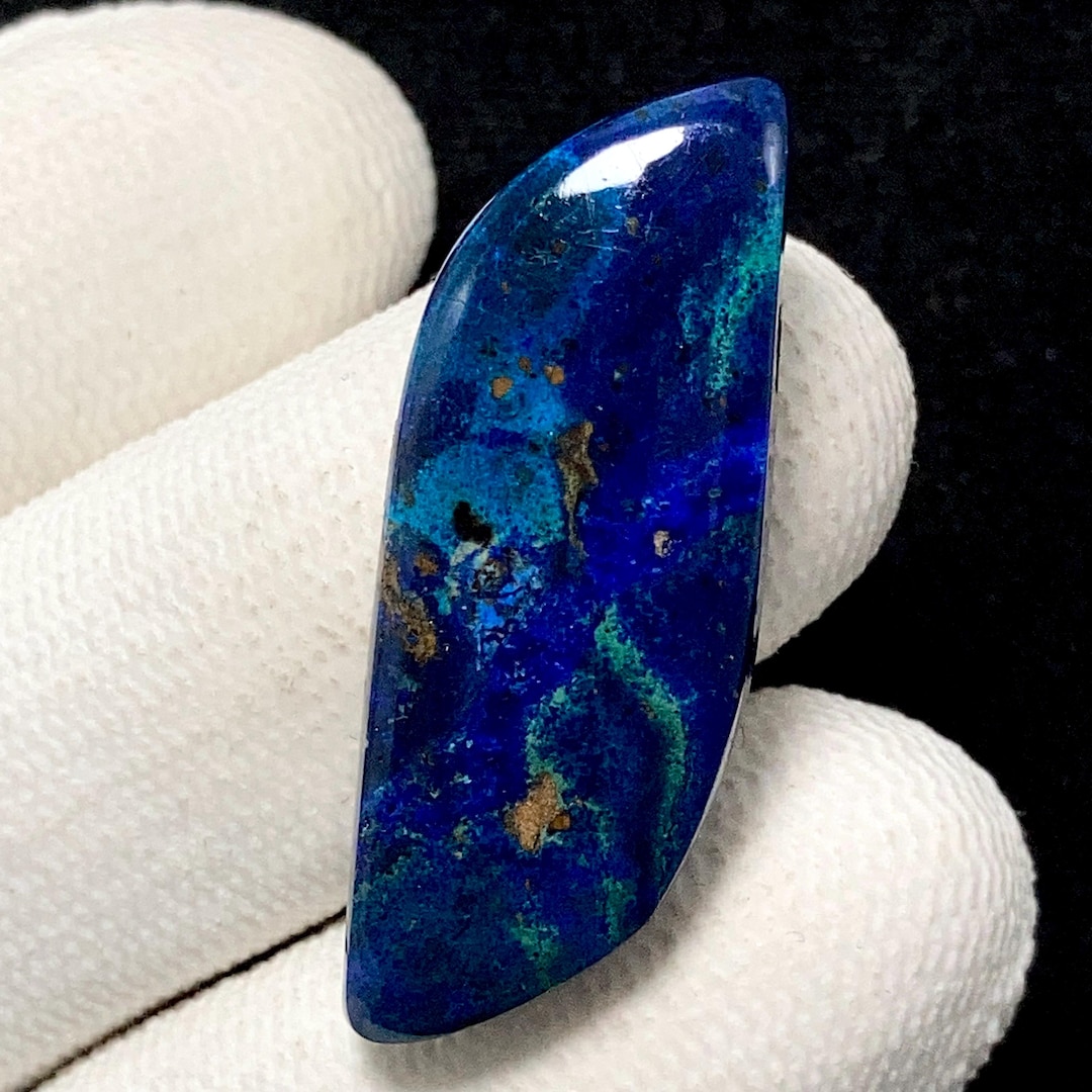 Morenci Deep Blue Azurite , Freeform Cabochon, 34x13x5 MM, 25 CTS ...