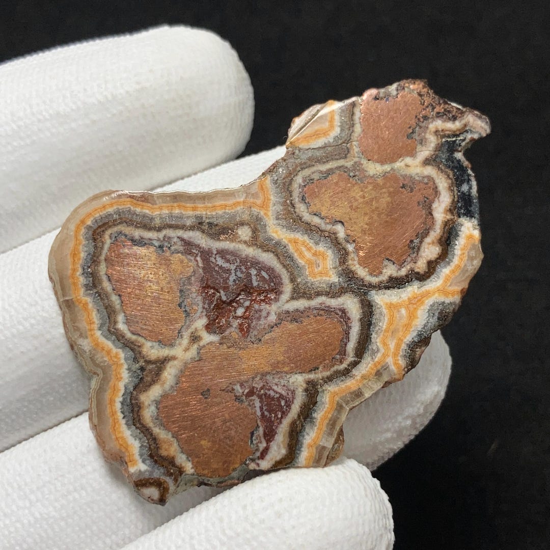 Native Copper Dolomite AKA Dolostone Slice, Freeform Cabochon, 52x35x3 ...
