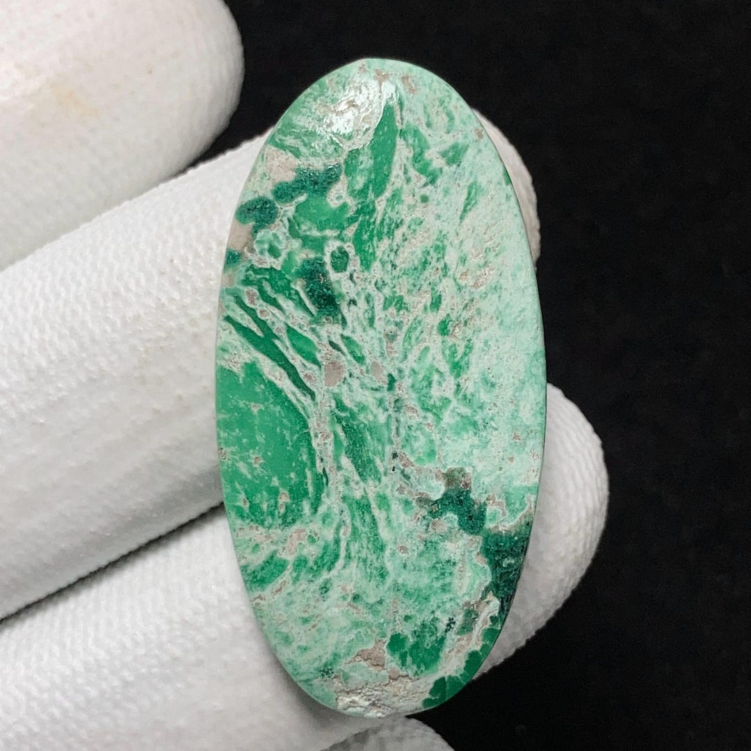 Natural Lucin Utah Variscite,oval Cabochon, 36x19x5 MM, 22 CTS ...