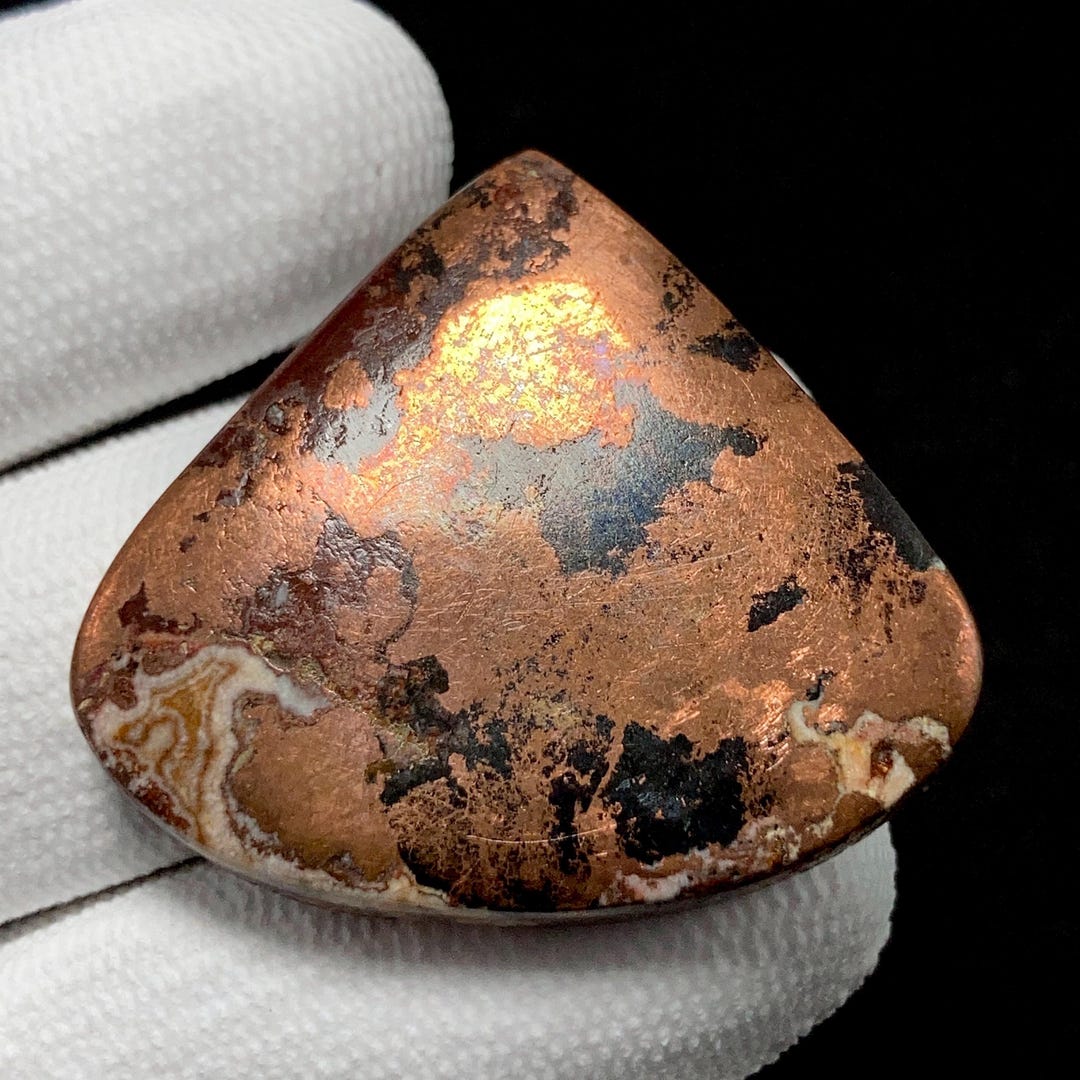 Natural Copper Dolomite AKA Dolostone , Pear Cabochon, 33x36x5 MM, 109 ...