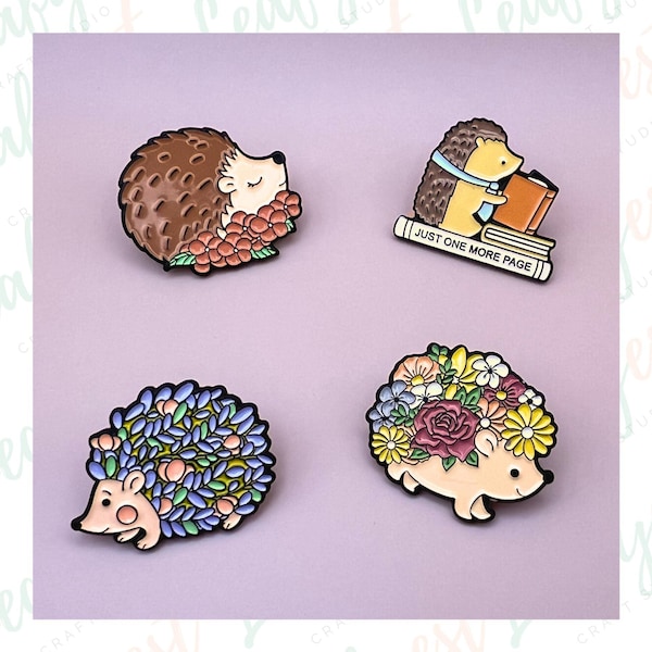 Hedgehog Pin - Etsy