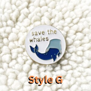 Whale Enamel Pin: Ocean Badge, Backpack & Jean Accessory - Etsy