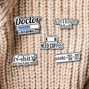 Enamel Pin, Doctor Loading Pin, Need Coffee Pin, Gift for Scholar ...