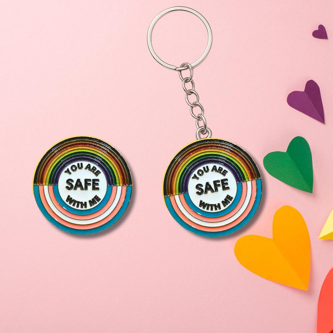 You Are Safe With Me Pride Enamel Pin: LGBTQ+ Progress Flag - Etsy