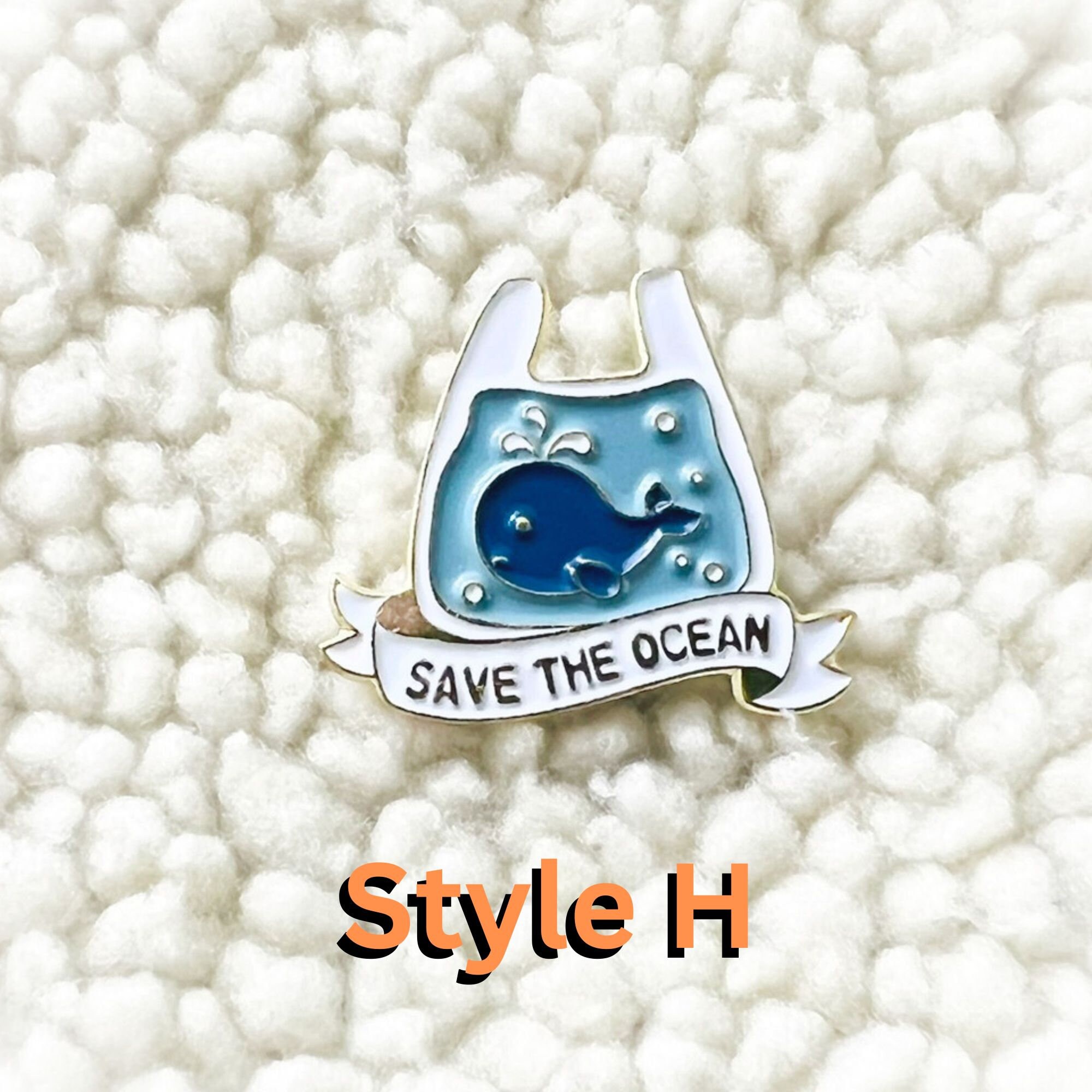 Whales Enamel Pin, Save Whale Badge, Ocean Whale Enamel Pin, Save the ...