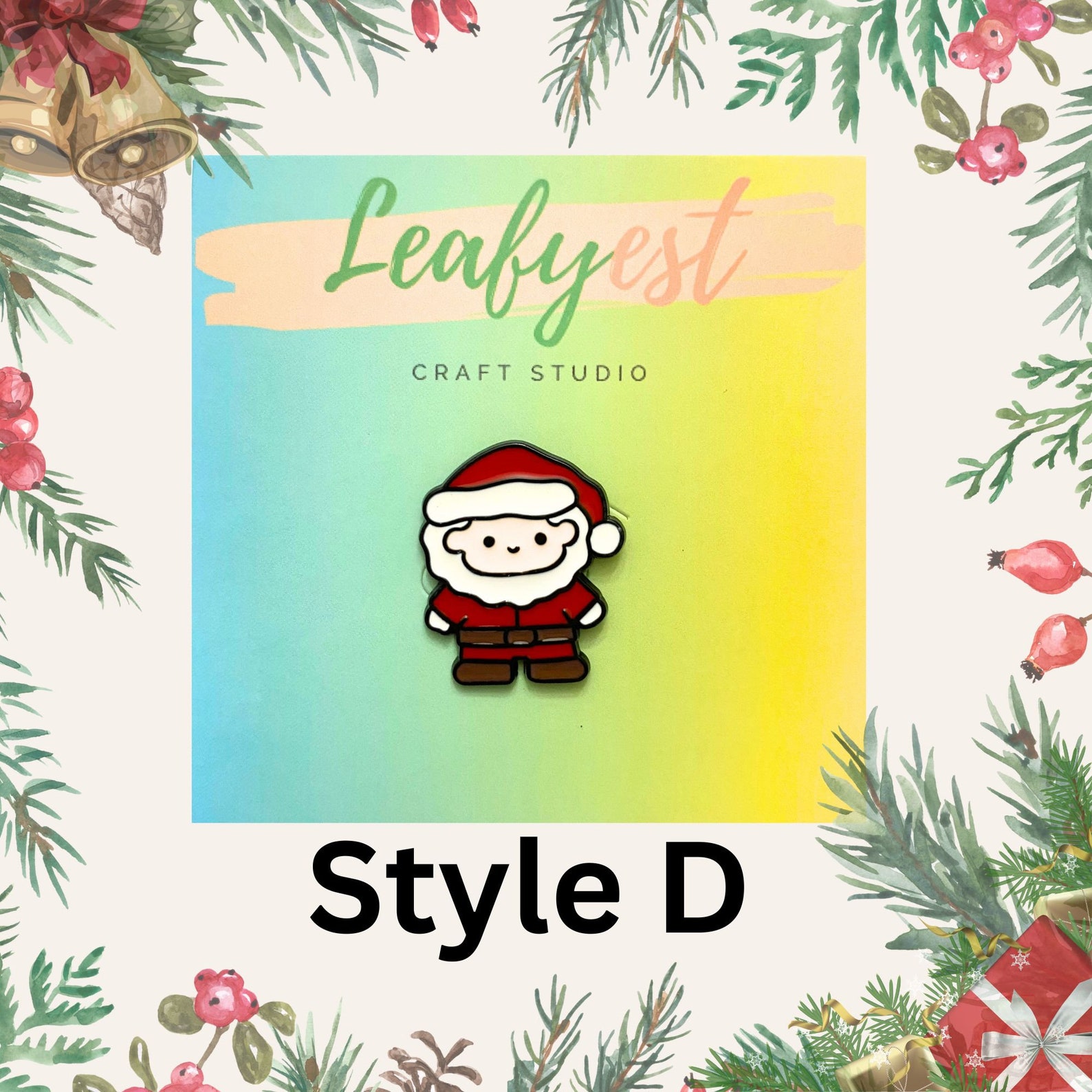 Christmas Enamel Pins, Cute Christmas Pin Set, Santa Claus Enamel Pin ...