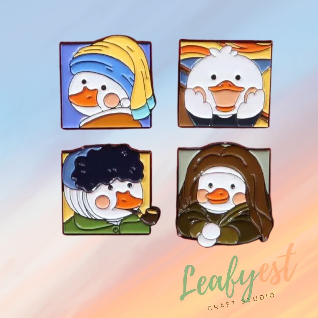 Funny Duck Enamel Pin: Art History Parody Lapel Pin - Etsy