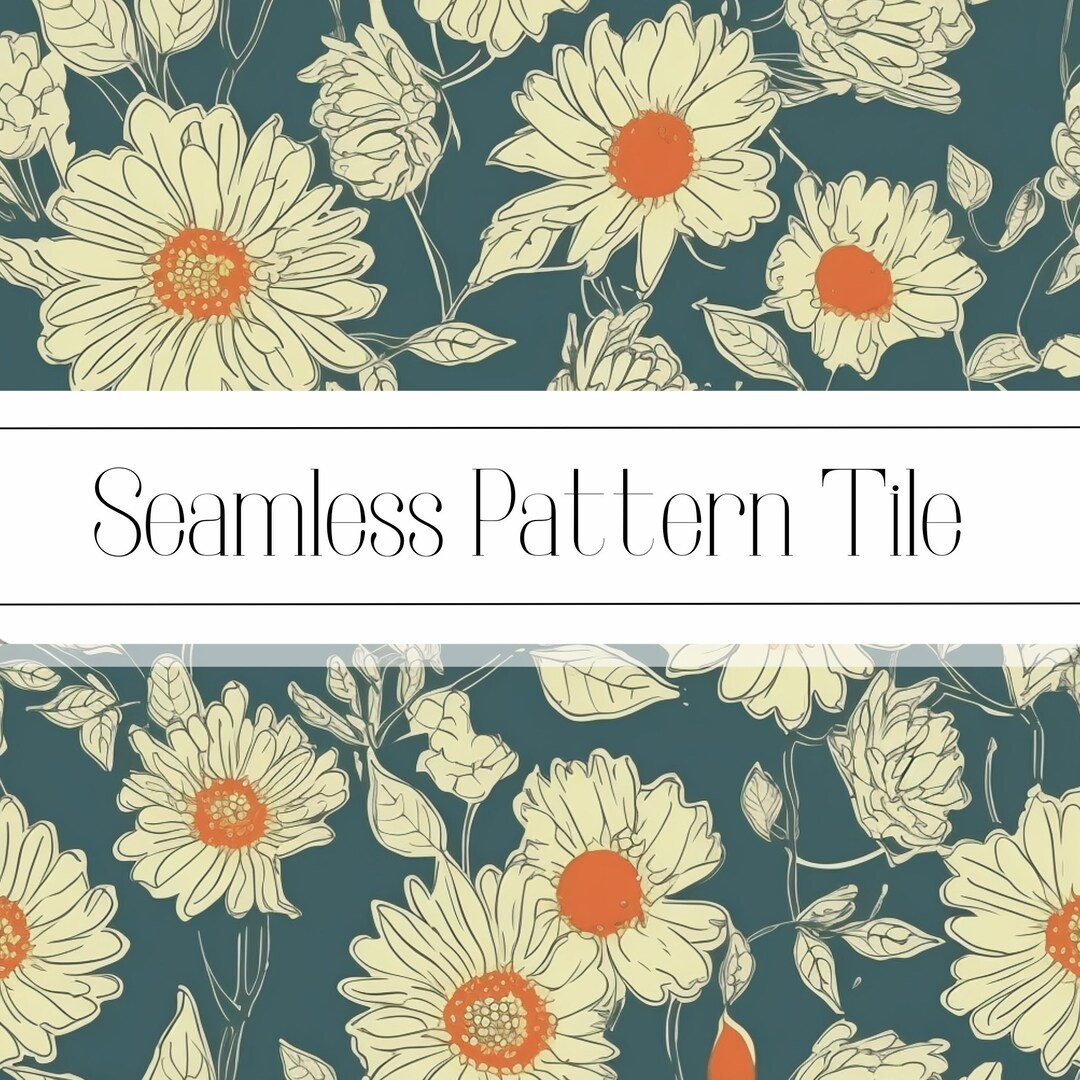 Seamless Daisy Print Digital Download Scrapbook Paper Print - Etsy