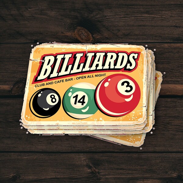 Vinyl Billiard Stickers - Etsy