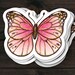 Pink Butterfly Sticker, Butterfly Laptop Stickers, Notebook Stickers ...
