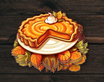 Pumpkin Pie Sticker Pumpkin Spice Sticker Jackolantern - Etsy