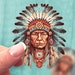 Native American Chief Sticker Sticker for Tumblers Indian - Etsy