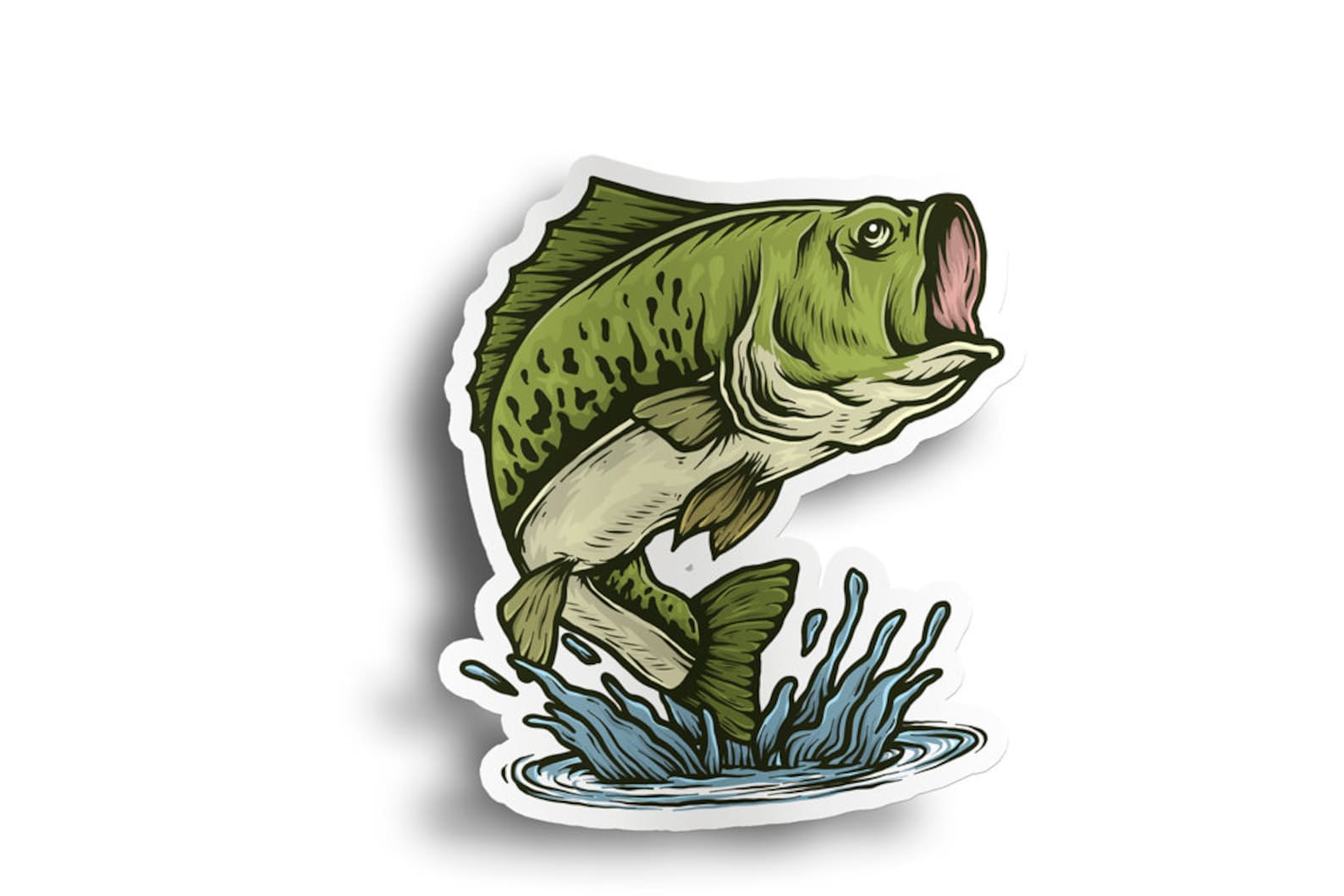 Largemouth Bass Sticker Bass Fish Sticker for Water Bottle, Bass ...
