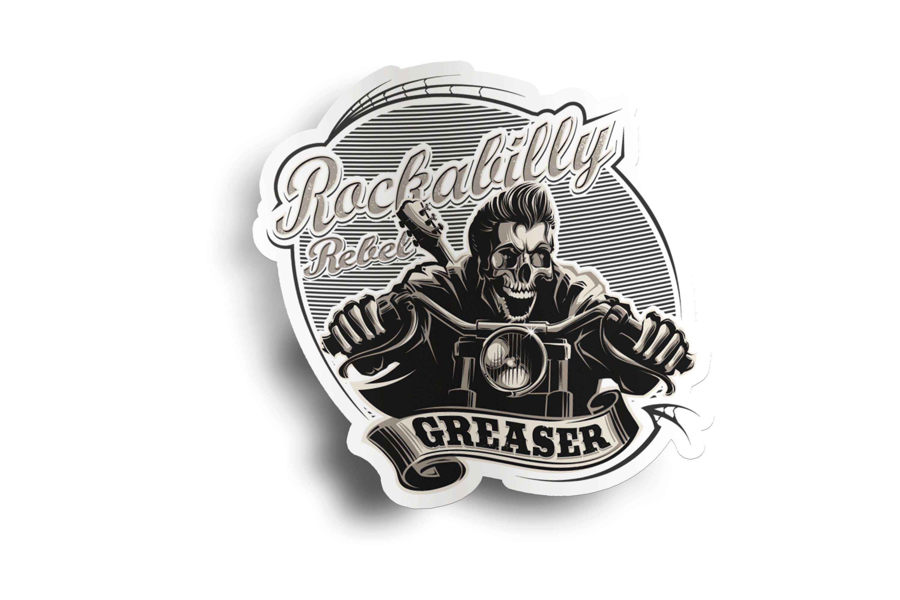 Rockabilly Greaser Sticker, Rockabilly Laptop Sticker, 50s Retro ...