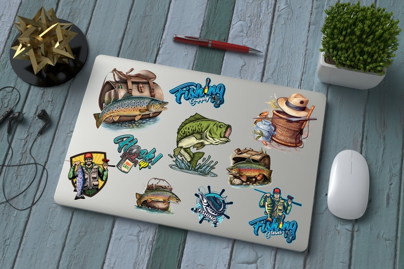 Bass Fish Hook up Sticker Fishing Sticker for Water Bottles - Etsy