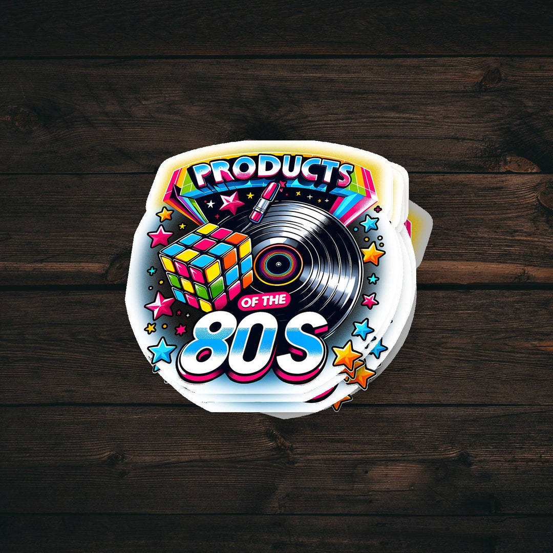 Products of the 80s Sticker, 80s Stickers for iPhone Case, 1980s Old ...