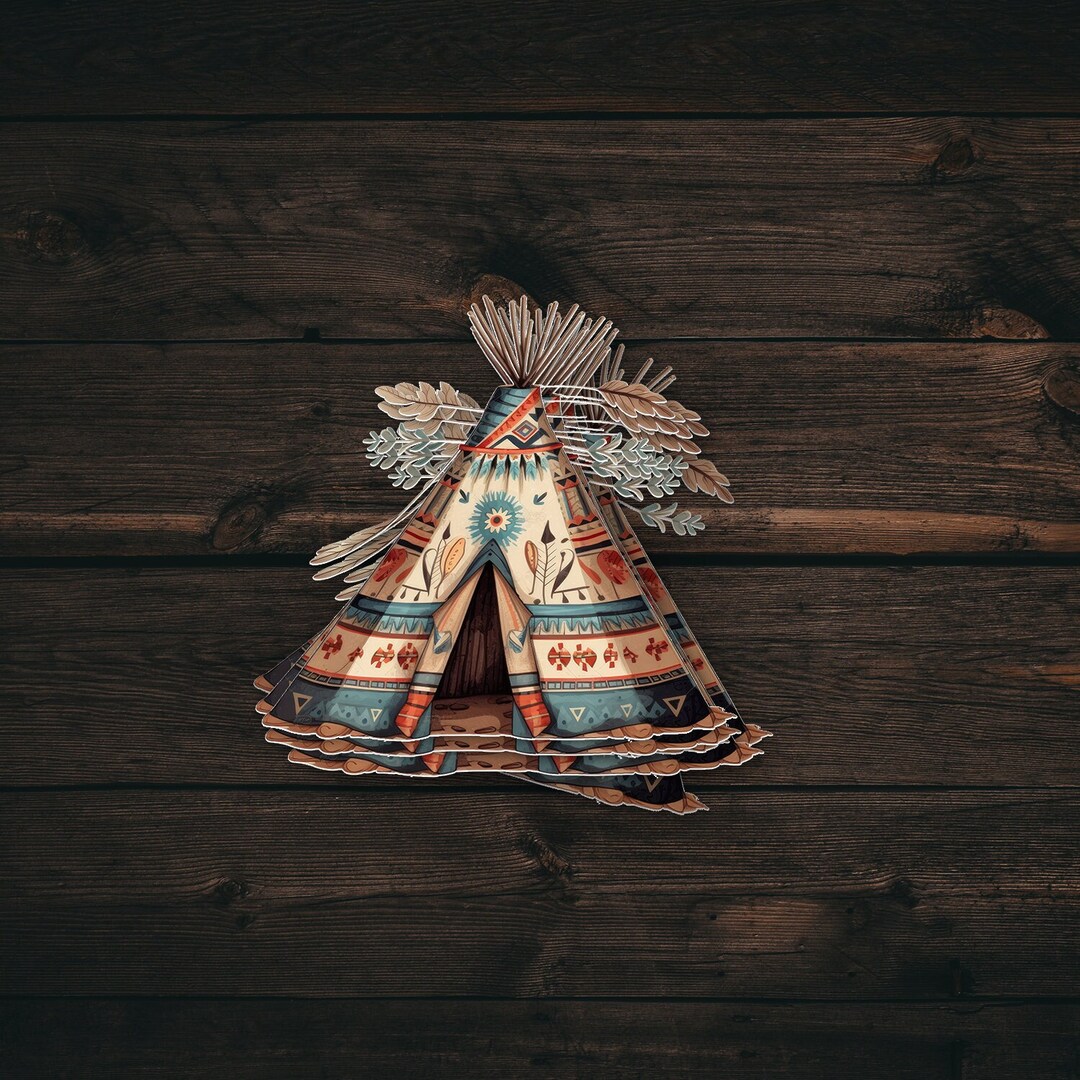 Native Indian Tipi Sticker Sticker for Tumblers Indian Tipi - Etsy