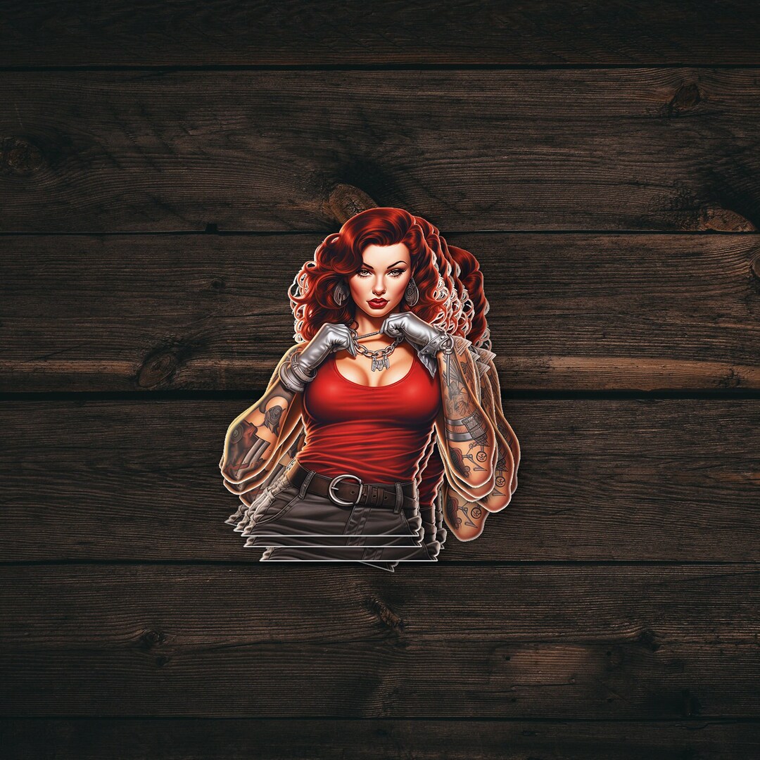 50s Tattoo Pin-up Girl Sticker 50s Pin-up Laptop Stickers - Etsy
