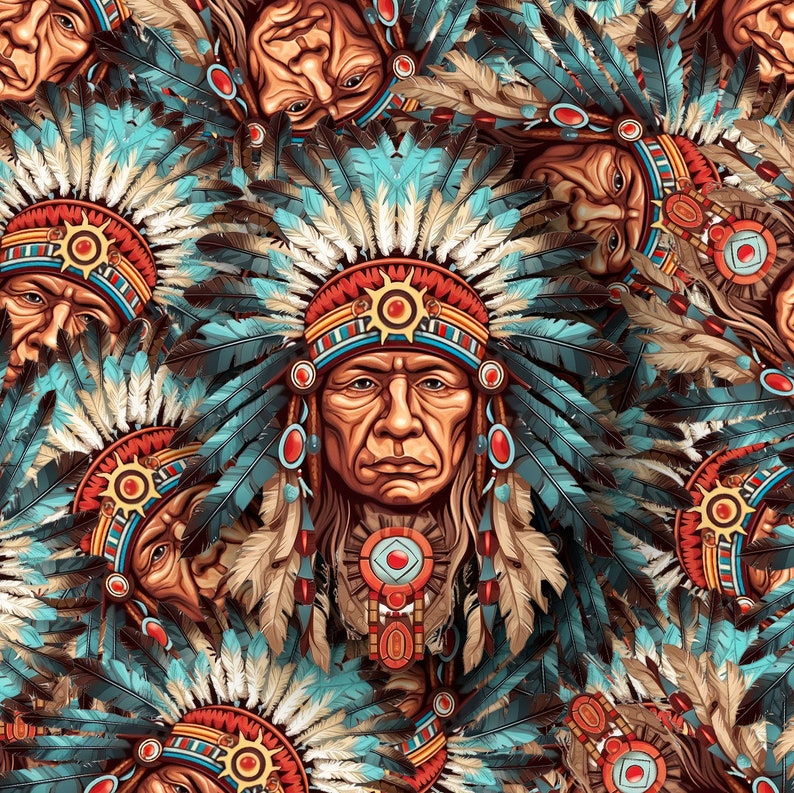 Native American Chief Sticker Sticker for Tumblers Indian - Etsy