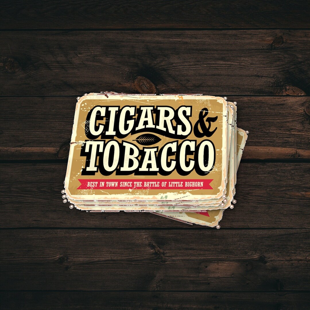 Cigar Vintage Sticker, Cigar Laptop Sticker, Vintage Retro Cigar ...